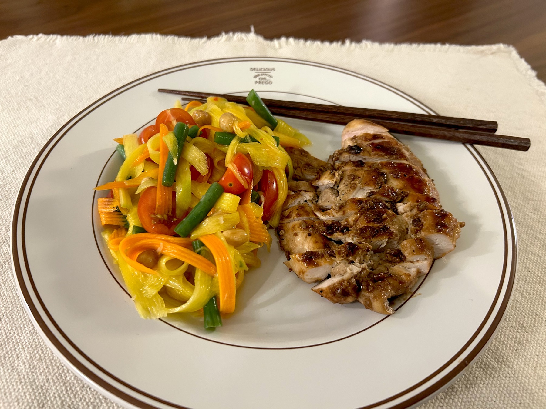 Soyamarinert kylling med spicy mangosalat - Lev med diabetes.no